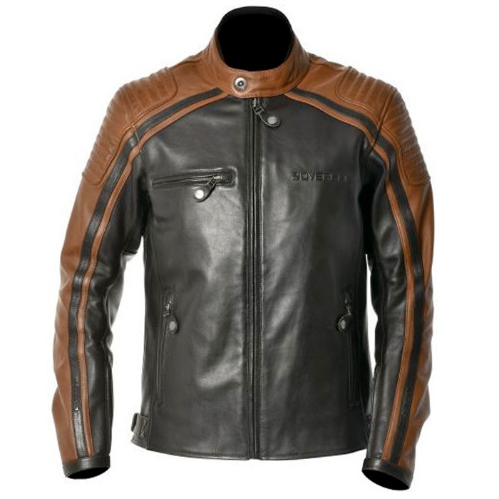 OVERLAP DEVON JACKET BLACK / BROWN - Offer
