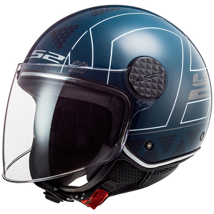 CAPACETE JET LS2 OF558 SPHERE LUX LINUS - AZUL - Oferta