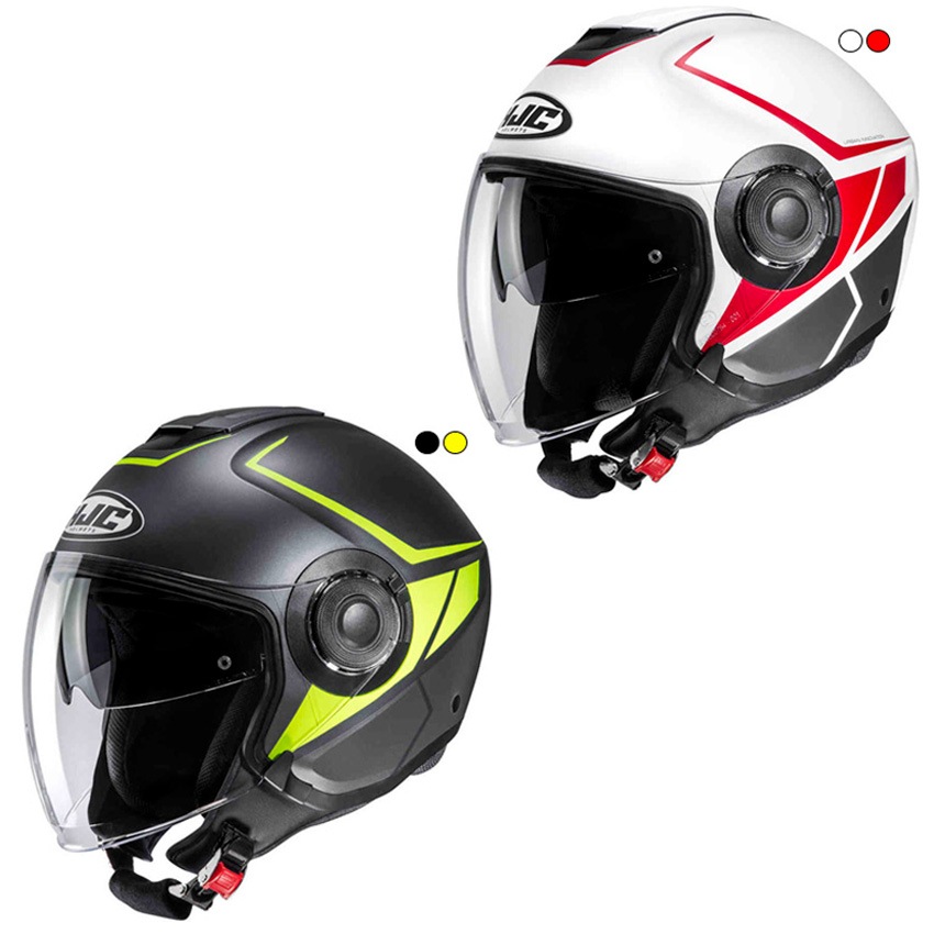 CASCO JET HJC I40 CAMET NEGRO / NARANJA - Oferta