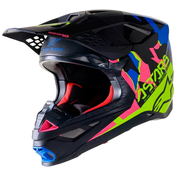CAPACETE CROSS / ENDURO ALPINESTARS SUPERTECH SM8 ECHO PRETO / AZUL ...
