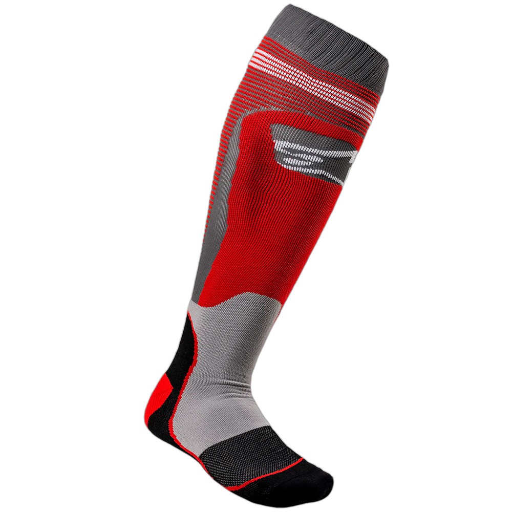 CALCETIN ALPINESTARS MX PLUS1 ROJO / GRIS - Oferta