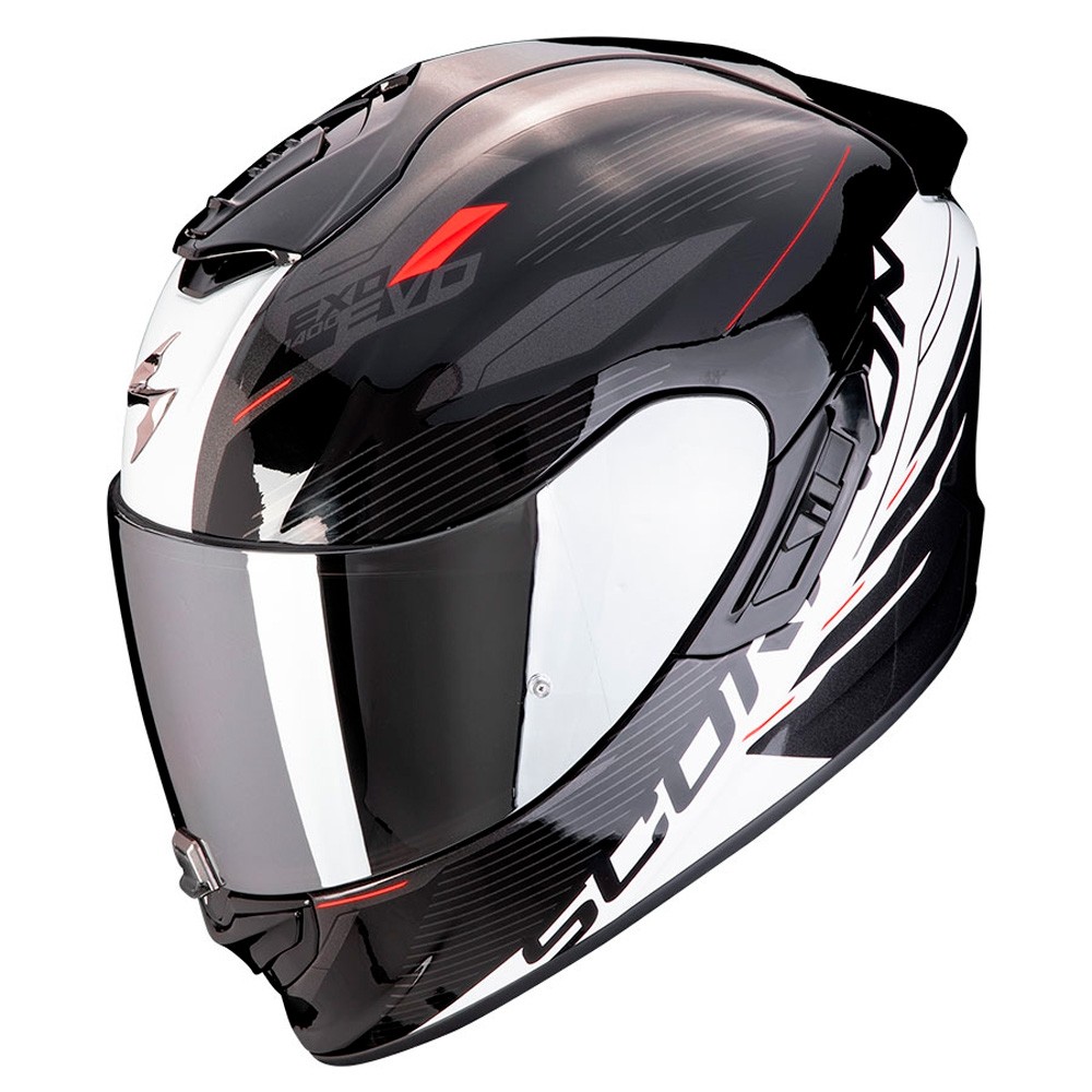 SCORPION EXO EVO II 1400 EVO LUMA HELMET BLACK / WHITE - Offer