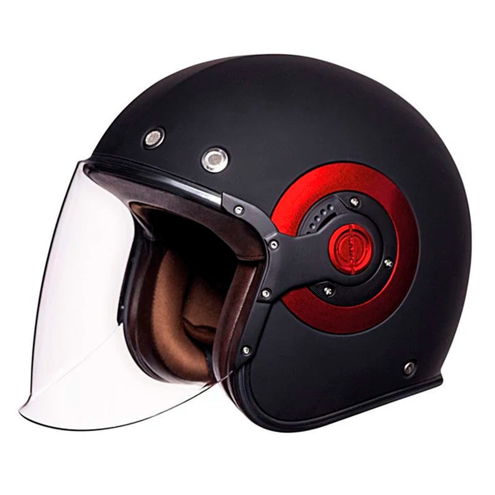 SMK RETRO JET HELMET MONOCOLOR BLACK MATT - Offer