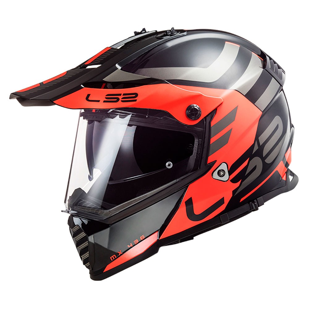 LS2 MX436 PIONEER EVO ADVENTURE HELMET - BLACK / ORANGE - Offer