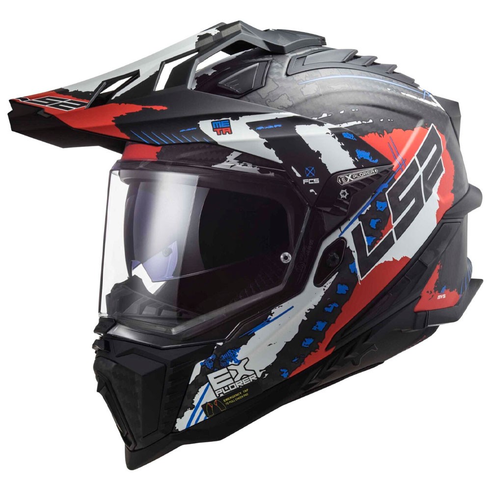 LS2 MX701 CARBON EXPLORER EXTEND HELMET - RED - Offer