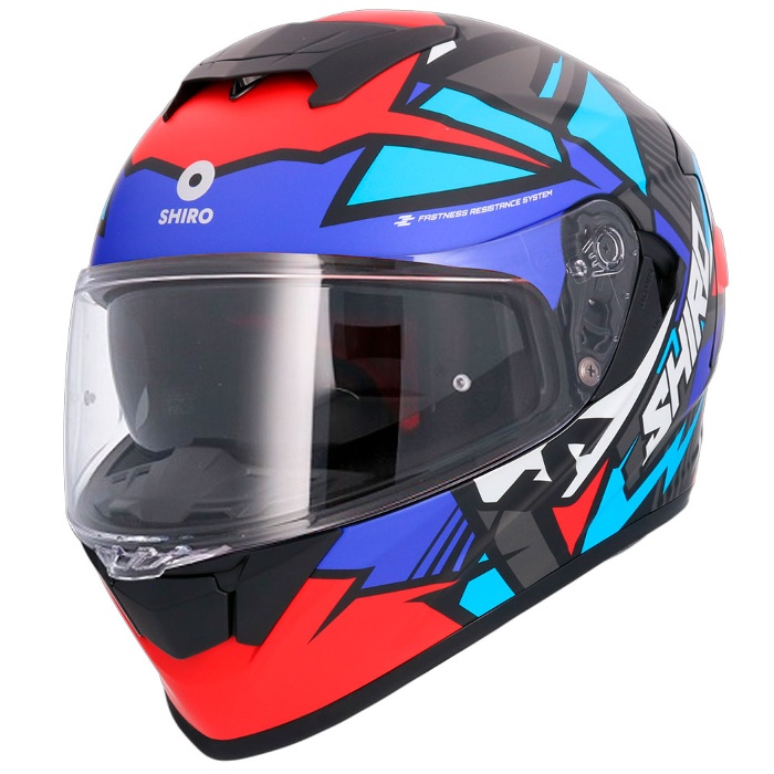SHIRO RAPTOR CHASE HELMET - RED / BLUE - Offer