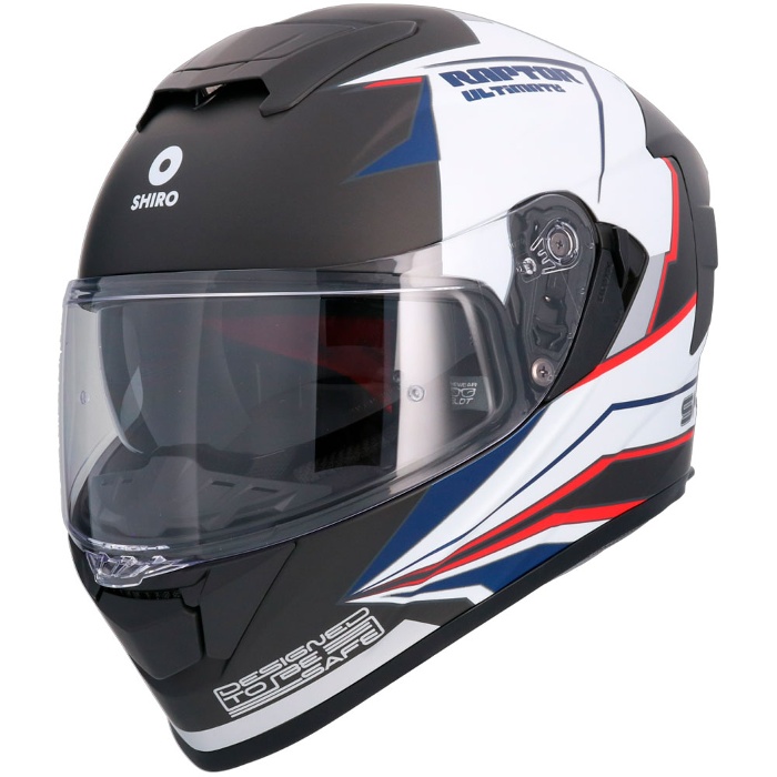 CASCO SHIRO RAPTOR ULTIMATE - NEGRO MATE / BLANCO - Oferta