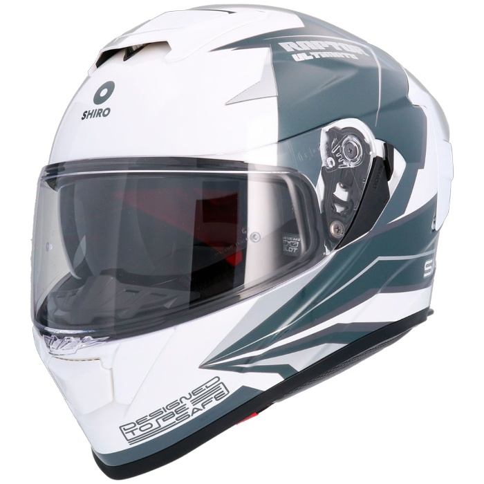 CASCO SHIRO RAPTOR ULTIMATE - BLANCO / AZUL - Oferta